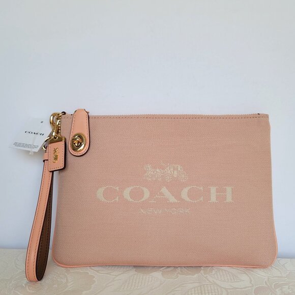Coach | Bags | Coach Turnlock Pouch 26 With Horse And Carriagefaded ...